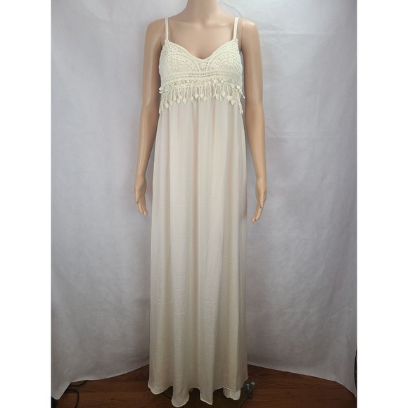 Alythea | Dresses | New Alythea Womens L Ivory Wcrochet Lace Top ...